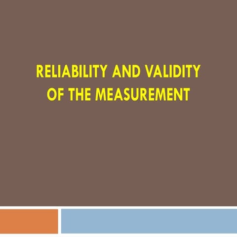Validity and Reliability | PPT