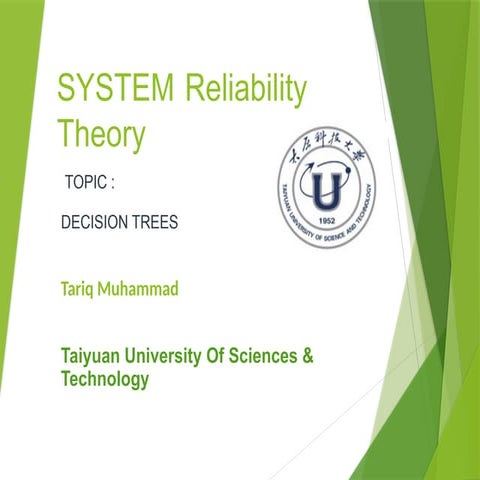Reliability Decission tree, system reliability theory | PPTX