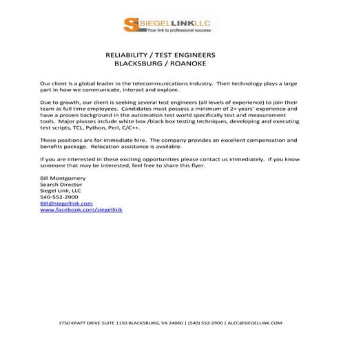 Reliability engineers | DOCX