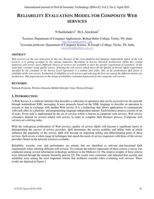 Qos Aware Formalized Model For Semantic Web Service Selection Pdf