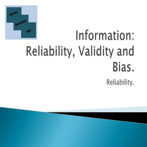 Reliability Presentation | PPT