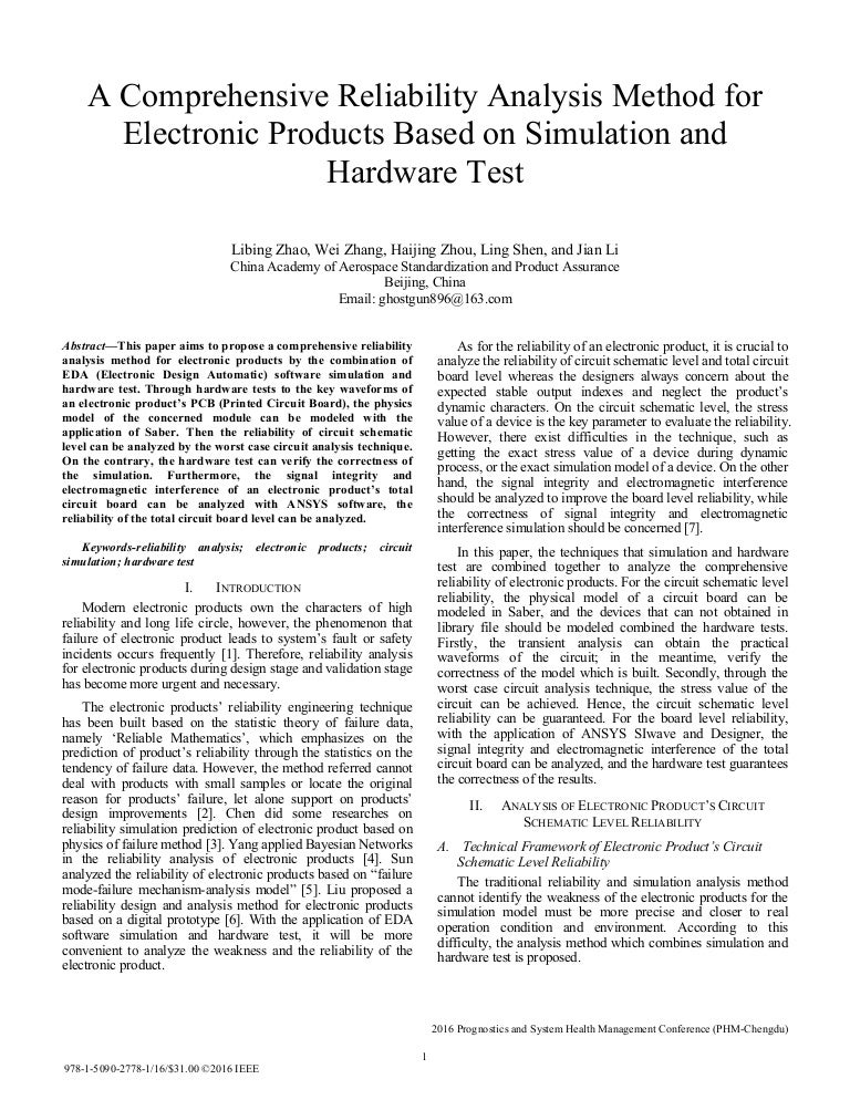 Reliability Testing Methods