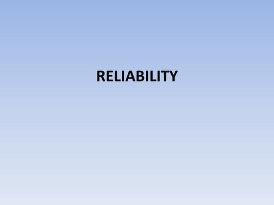 Validity and Reliability | PPT
