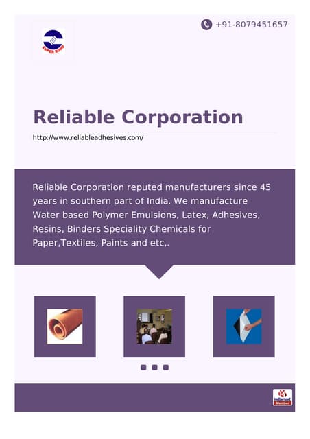 Reliable Corporation presentations