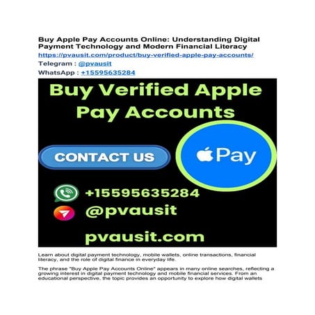 Reliable 11 Resources to BUy Apple Pay and Digital Payment Technology.docx