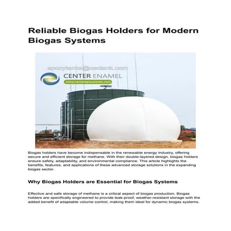 Reliable Biogas Holders for Modern Biogas Systems.docx