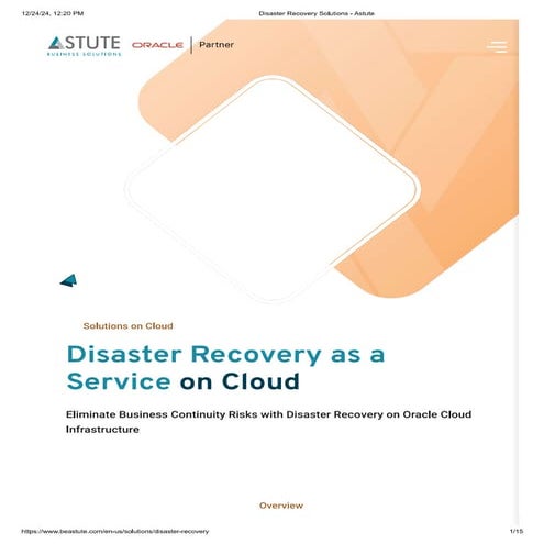 Reliable Disaster Recovery Solutions by Astute.pdf