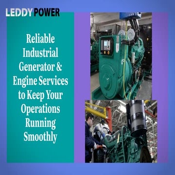 Reliable Industrial Generator & Engine Services to Keep Your Operations ...