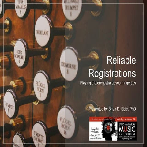 Understanding Pipe Organ Stops and Registrations | PPTX