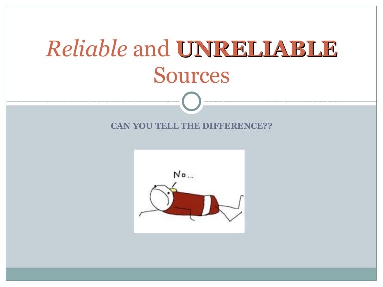 Reliable resources powerpoint