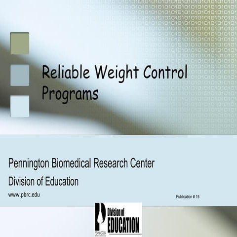 Reliable weight control | PPT