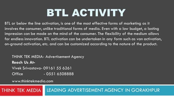 Branding (BTL activity-an concept) | PPTX | Marketing and Advertising ...
