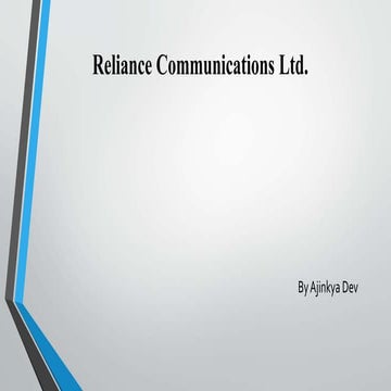 Reliance comm. | PPTX
