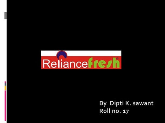 Retail analytics reliance | PPT