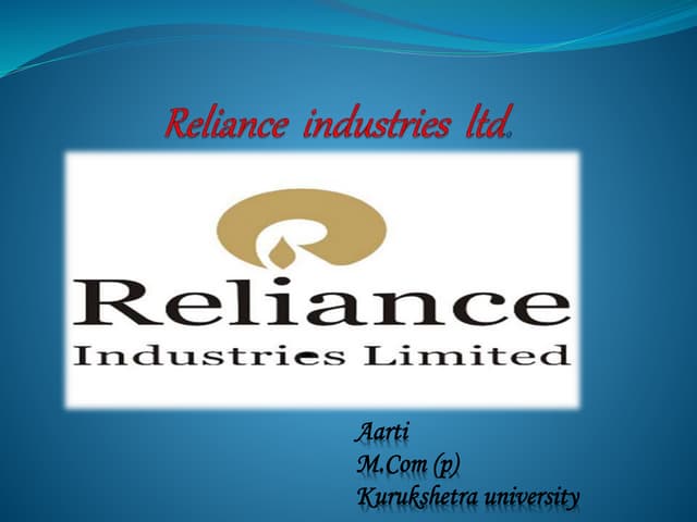 Reliance industries ltd. | PPTX