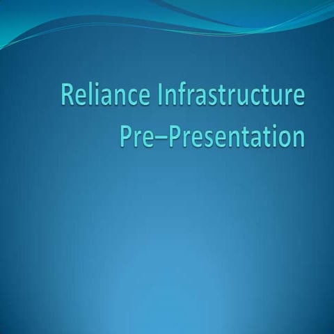 Reliance infra | PPTX