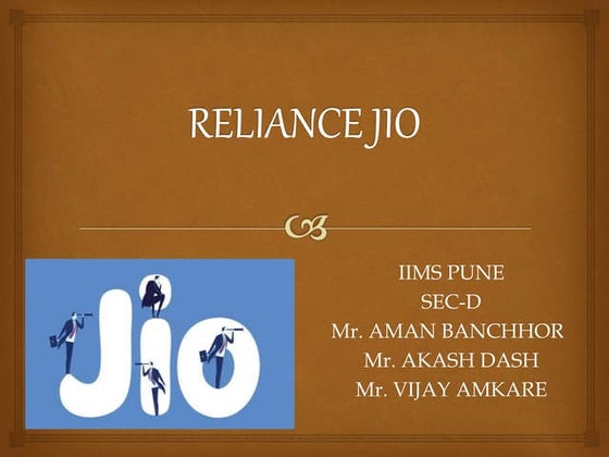 Jio Case Study | PPTX | Internet | Computing
