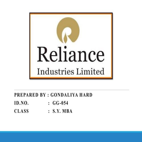 Reliance ltd. | PPTX