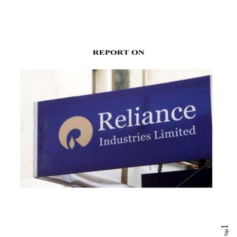 Reliance work report | DOCX