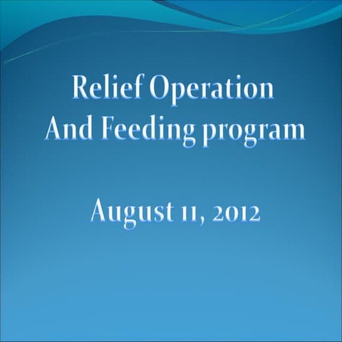 Relief and feeding program | PPT