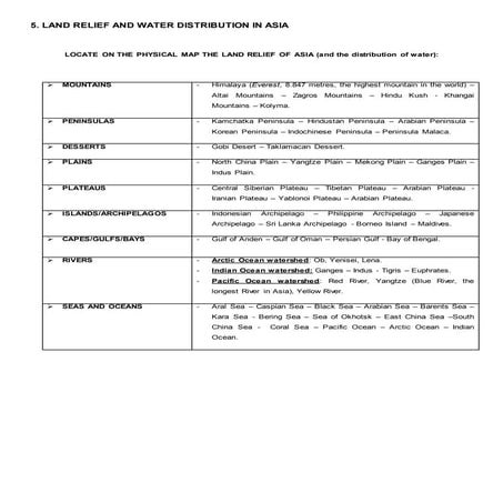 UNIT 4. Land relief and water distribution | PPTX