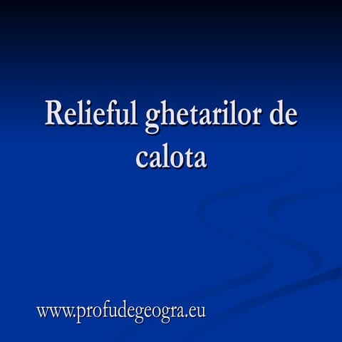 Relieful ghetarilor de calota | PPT
