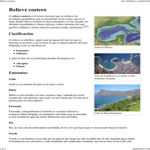 GEO 01 G. El espacio geográfico español. Relieve 5. Relieve costero e insular | PPT