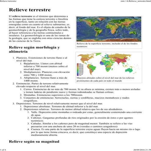Relieve terrestre | PDF | Geology | Science