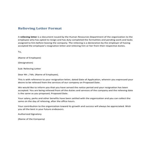 Charge handover format | DOC