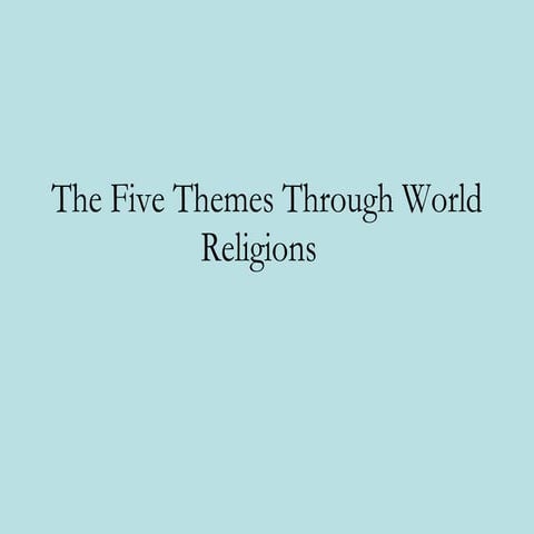 Monotheistic Religions | PPT