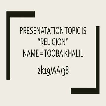 Introduction to Religion | PPTX
