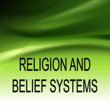 Religion and belief systems | PPTX