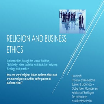 Religion and business ethics | PDF