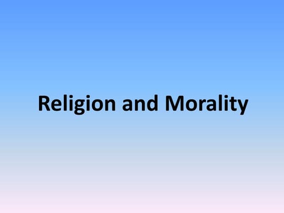 Religion and Ethics | PPT | Religion & Spirituality