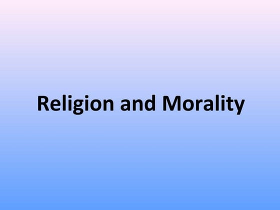 Religion and Ethics | PPT | Religion & Spirituality