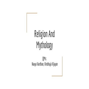 Religion and mythology | PPTX