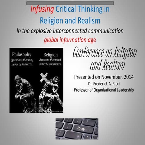 Religion and Realism Dr. Frederick Ricci American University of Rome | PPT