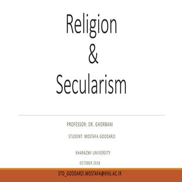 Religion and secularism | PPTX
