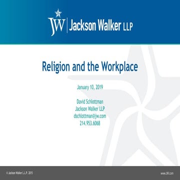 Religion and the Workplace | PPT