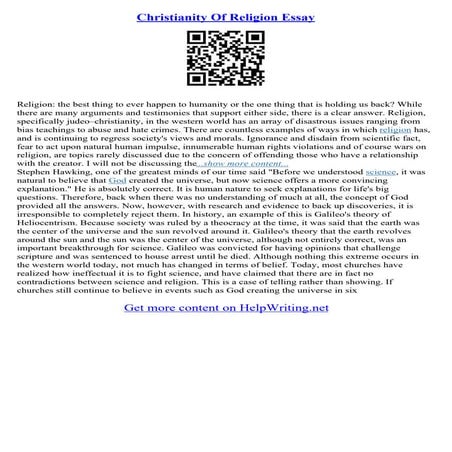 Religion Essays | PDF | Christianity | Religion & Spirituality