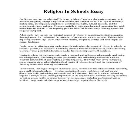 Religion In Schools Essay.pdf