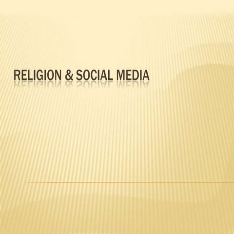 Religion & social media | PPTX