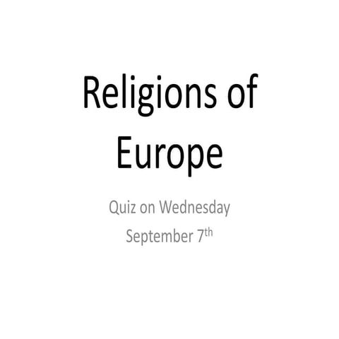 Religions of Europe Study Power Point | PPTX