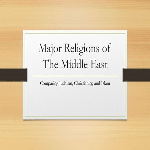 Religions of the Middle East | PPTX