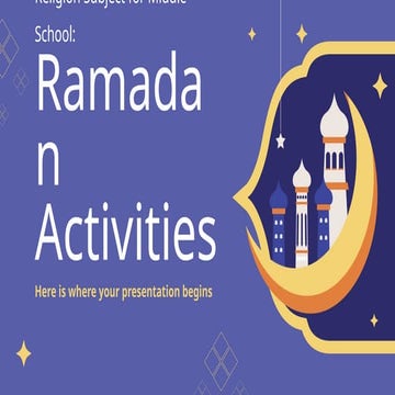 Religion Subject for Middle School_ Ramadan | PPTX