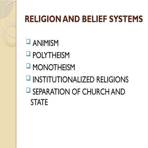 RELIGIOUS AND BELIEF SYSTEMS - Senior High School | PPTX