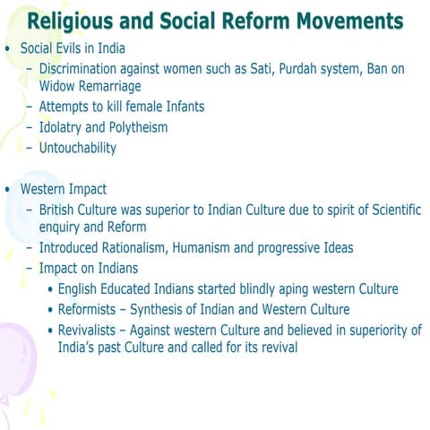 Religious and social reform movements | PPTX
