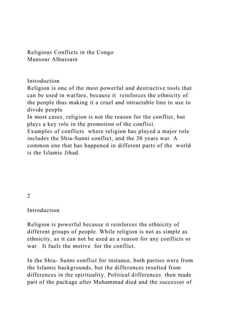 Religious conflicts | PDF