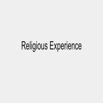 Religious Experience | PPTX
