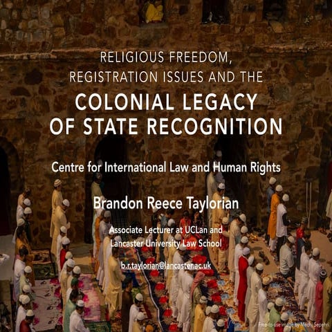Religious Freedom, Registration Issues and the Colonial Legacy of State Recognition | PPT